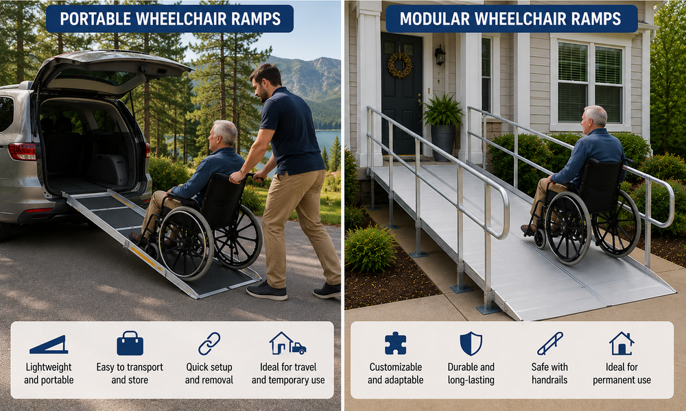 Modular vs Portable Wheelchair Ramps: What Should You Choose? - MedMart ...